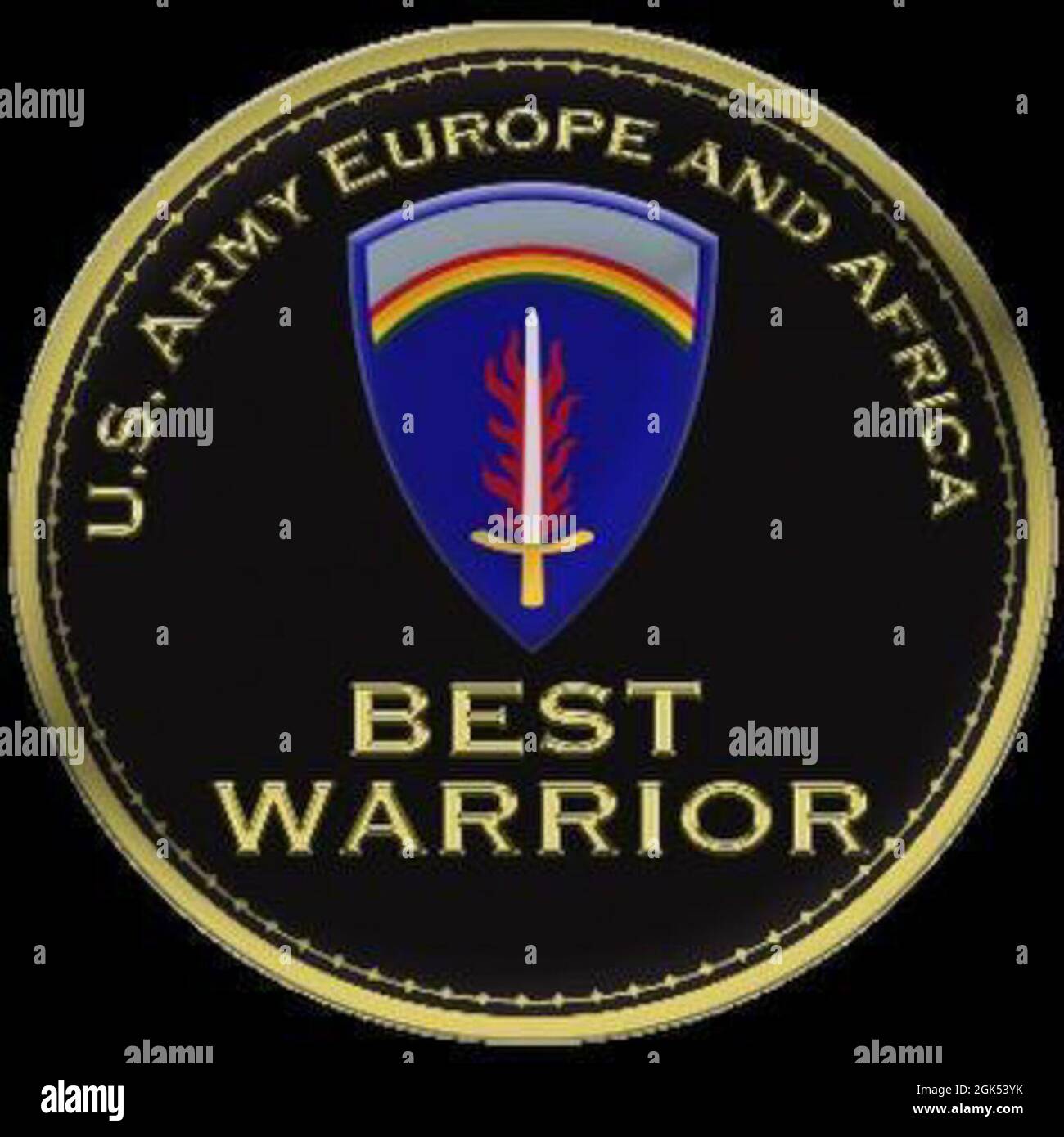 U.S. Army Europe and Africa Best Warrior Competition Logo Stock Photo ...