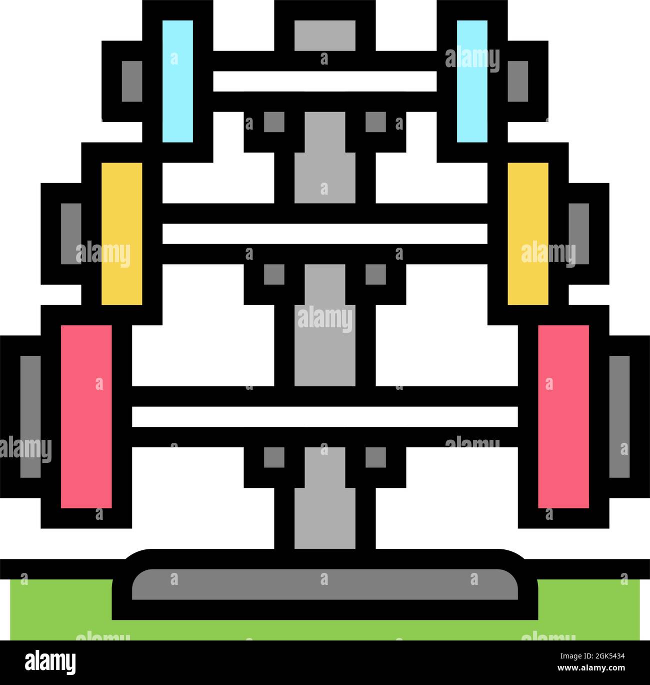 barbell rack color icon vector illustration Stock Vector Image & Art ...