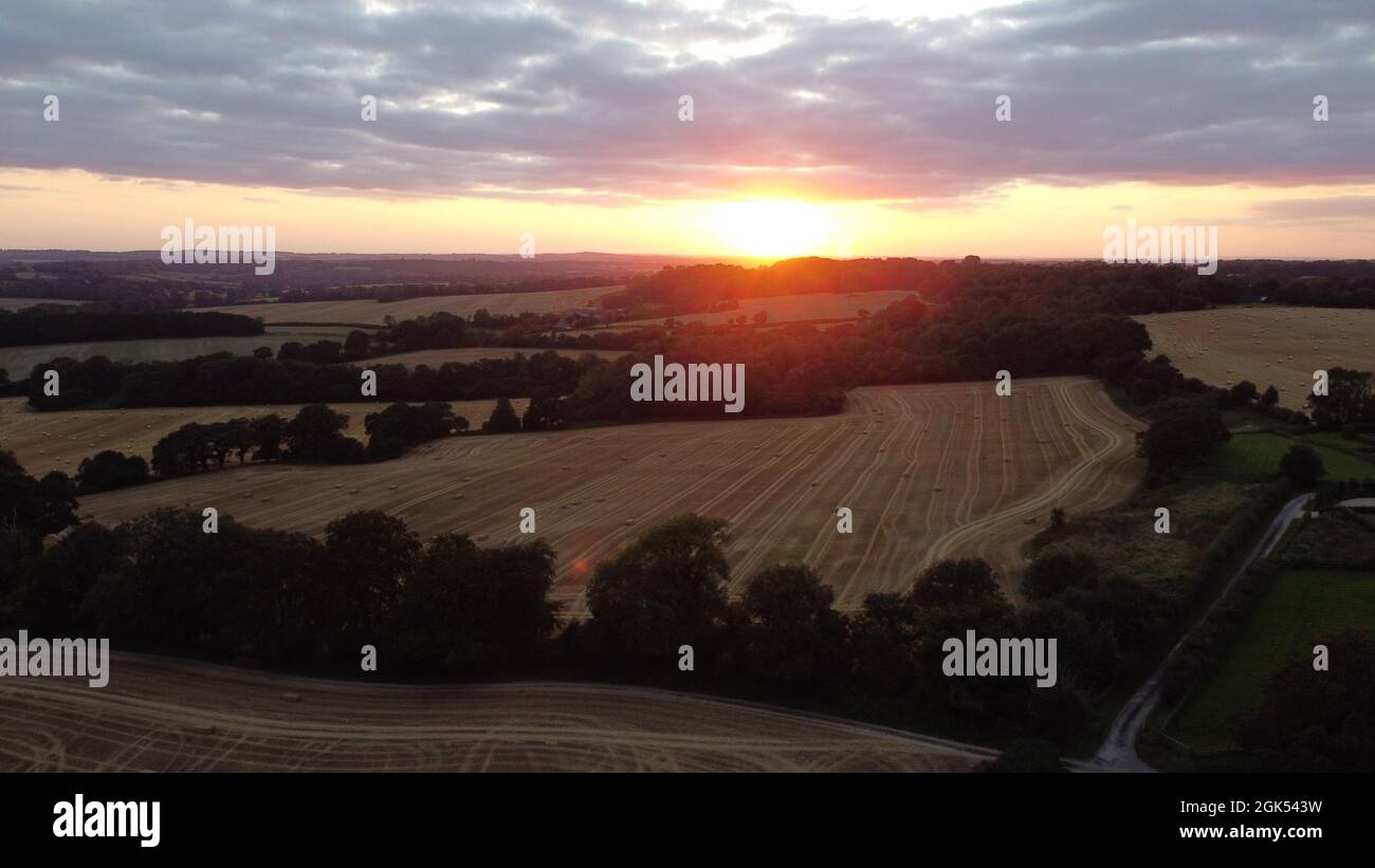 Drone video summer countryside fields hi-res stock photography and ...