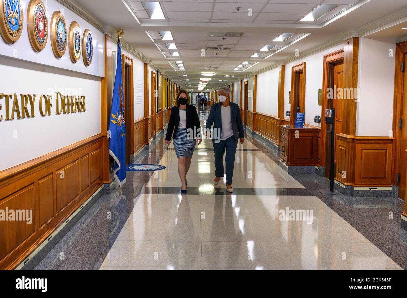 Deputy Secretary of Defense Dr. Kathleen H. Hicks walks with Deborah ...