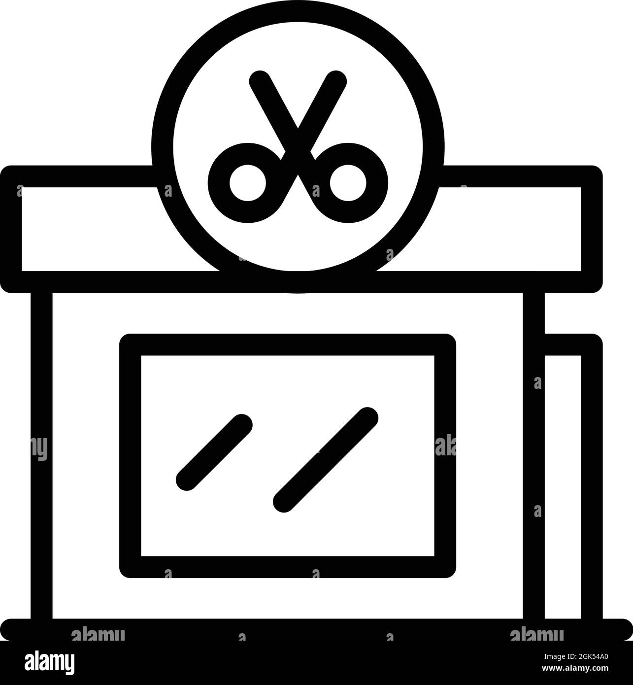 Hair salon icon outline vector. Beauty barber. Hairstyle shop Stock ...