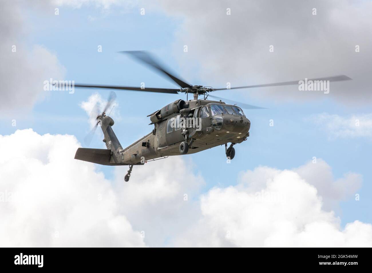 A UH-60 Black Hawk helicopter, operated by Soldiers assigned to the 1st ...