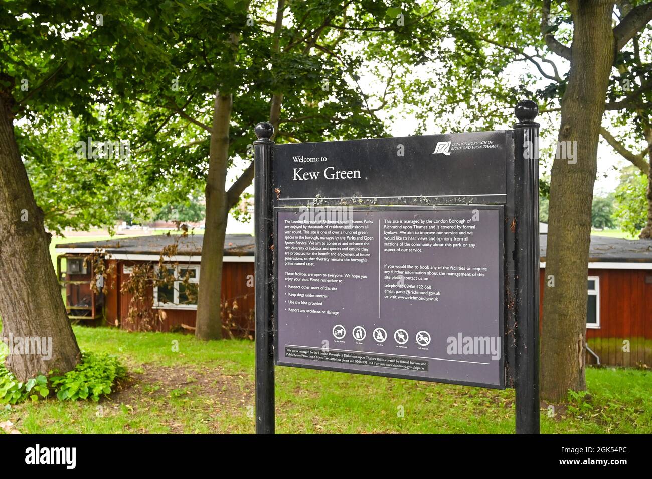 Public information sign at Kew Green , South West London England , UK ...