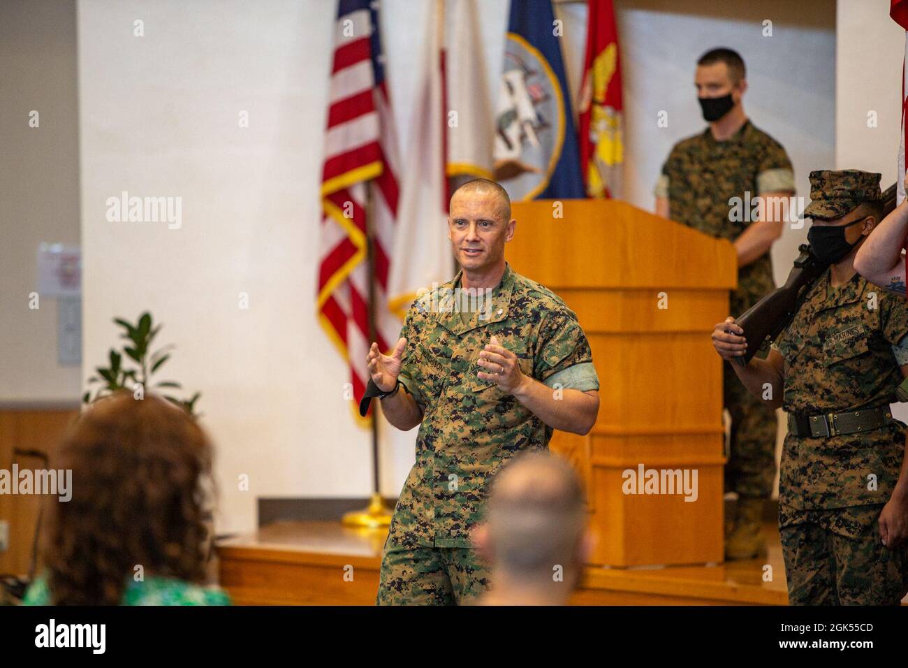 U.S. Marine Corps Lt. Col. Jonathan Hutchison, commanding officer of ...