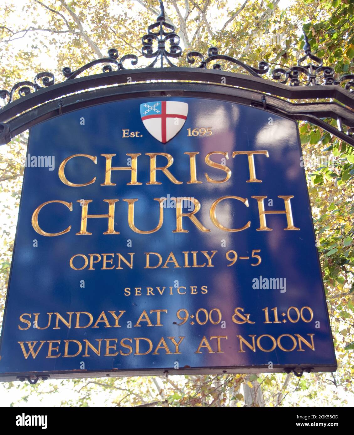 Sign, Christ Church (Episcopal), Philadelphia, Pennsylvania, USA ...