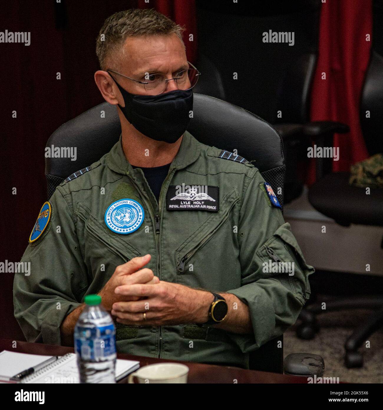 Royal Australian Air Force Group Capt. Lyle Holt, commander of United ...