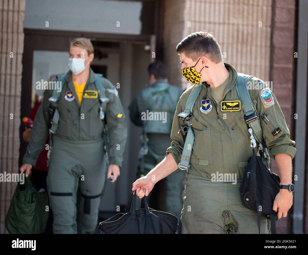 Capt. Patrick Mayfield, right, 314th Fighter Squadron instructor pilot ...