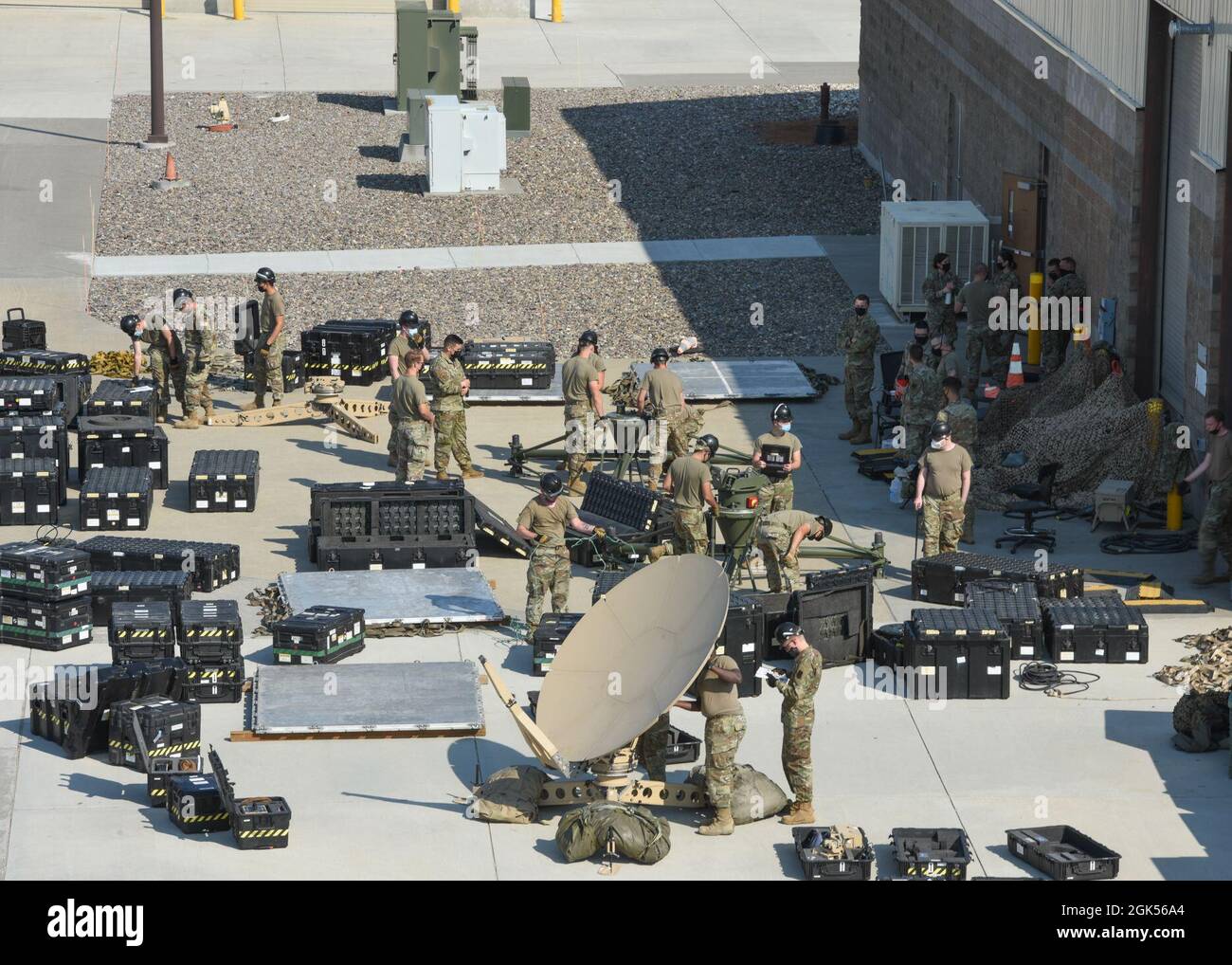 Airmen of the 726th Air Control Squadron compete in a radio frequency ...