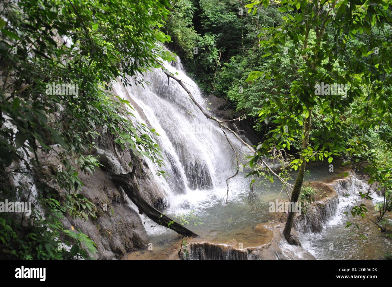 Water fall near the old Maya city of Palenque, Mexico Stock Photo - Alamy