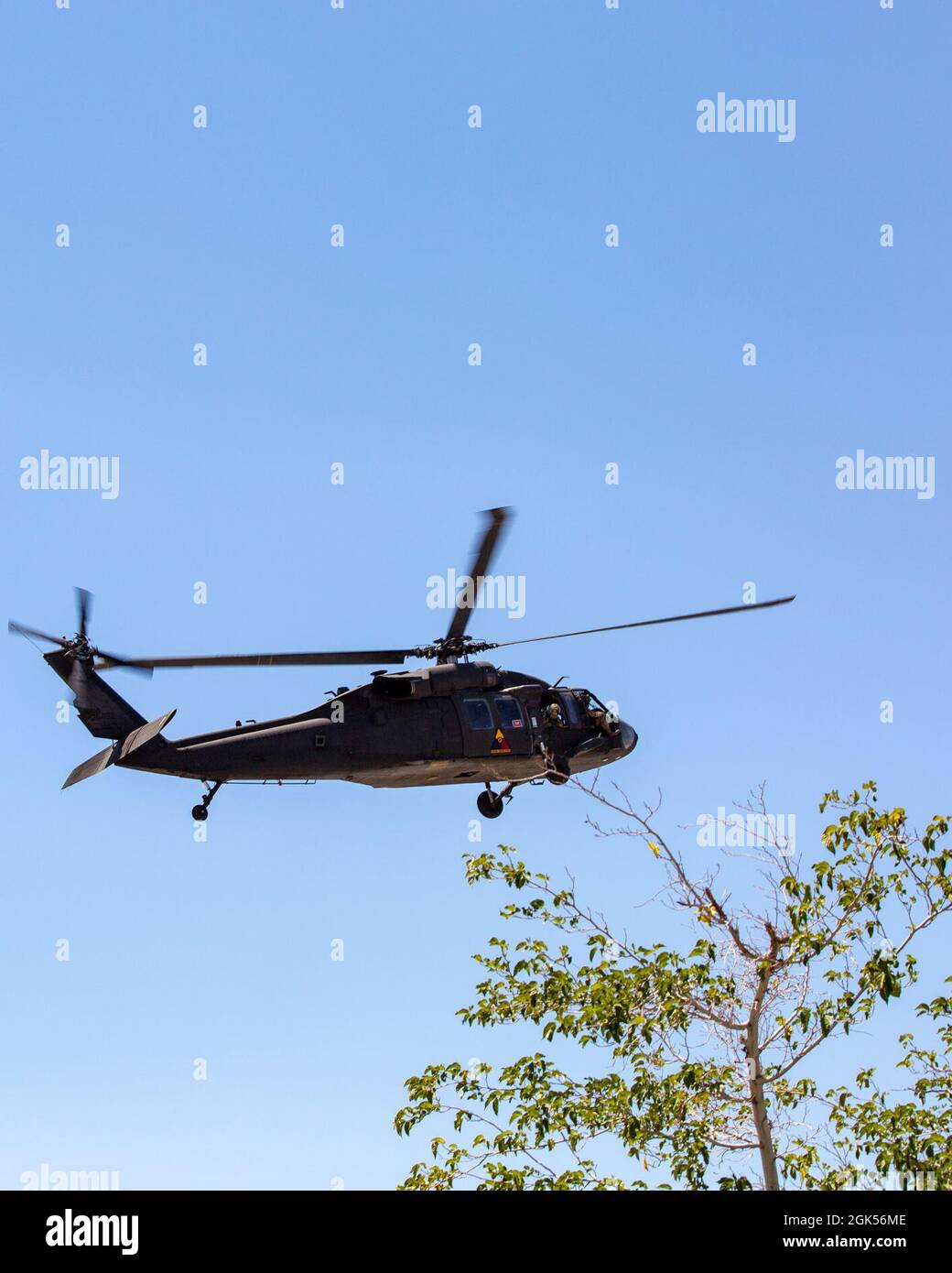 U.S. Army’s 916 Support Brigade lands a UH 60 Blackhawk helicopter ...