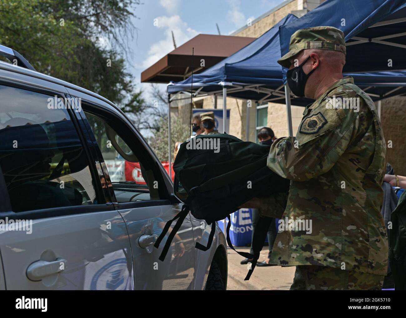 Back to school backpack event operation homefront hi-res stock ...