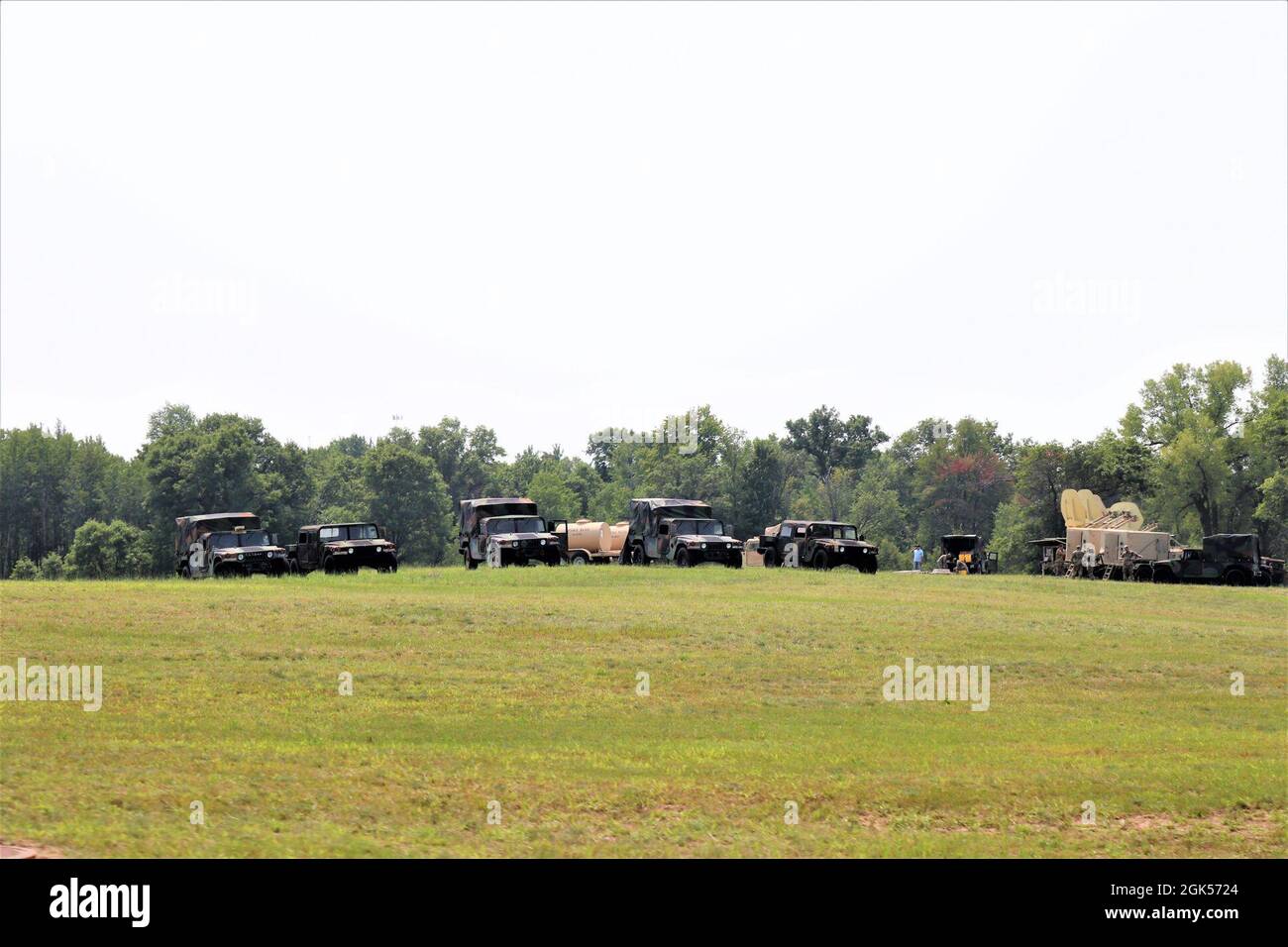 Army Signal Corps troops have an area of Fort McCoy, Wis., set up Aug ...