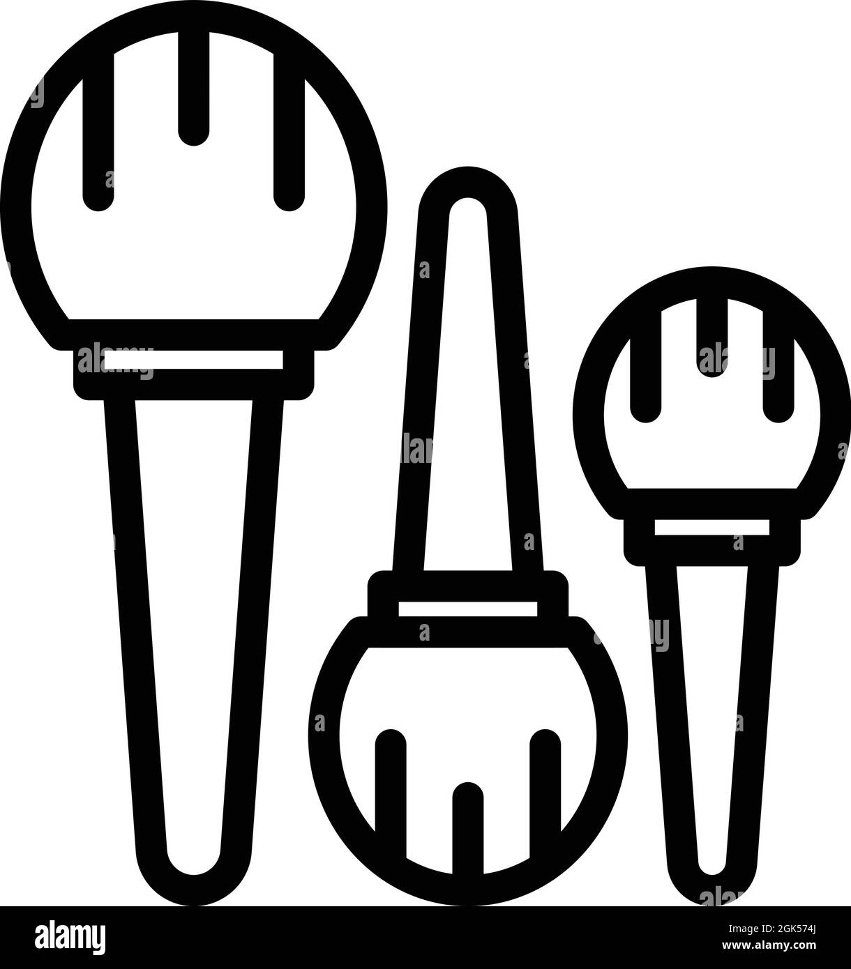 Makeup applicator icon outline vector. Eye cosmetic. Beauty brush Stock ...