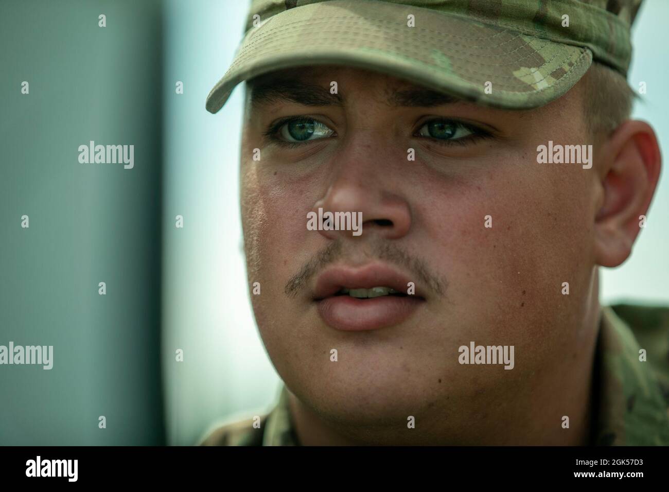 U.S. Army Spc. Nathan Mecom from 3rd Battalion, 161st Infantry Regiment ...