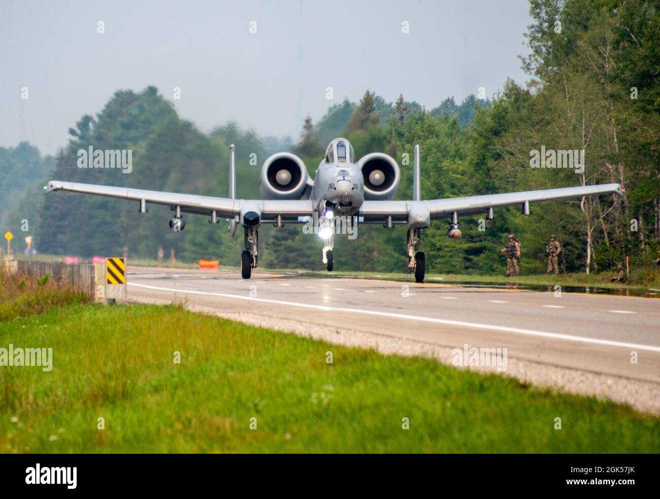 A U.S. Air Force A-10 Thunderbolt II takes off on a Michigan State ...