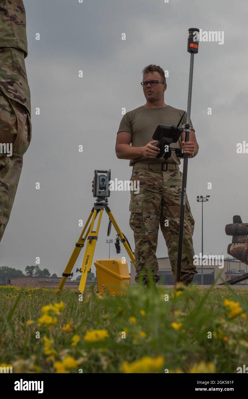 Senior Airman Grant Mosier, 114th Civil Engineer Squadron engineering ...
