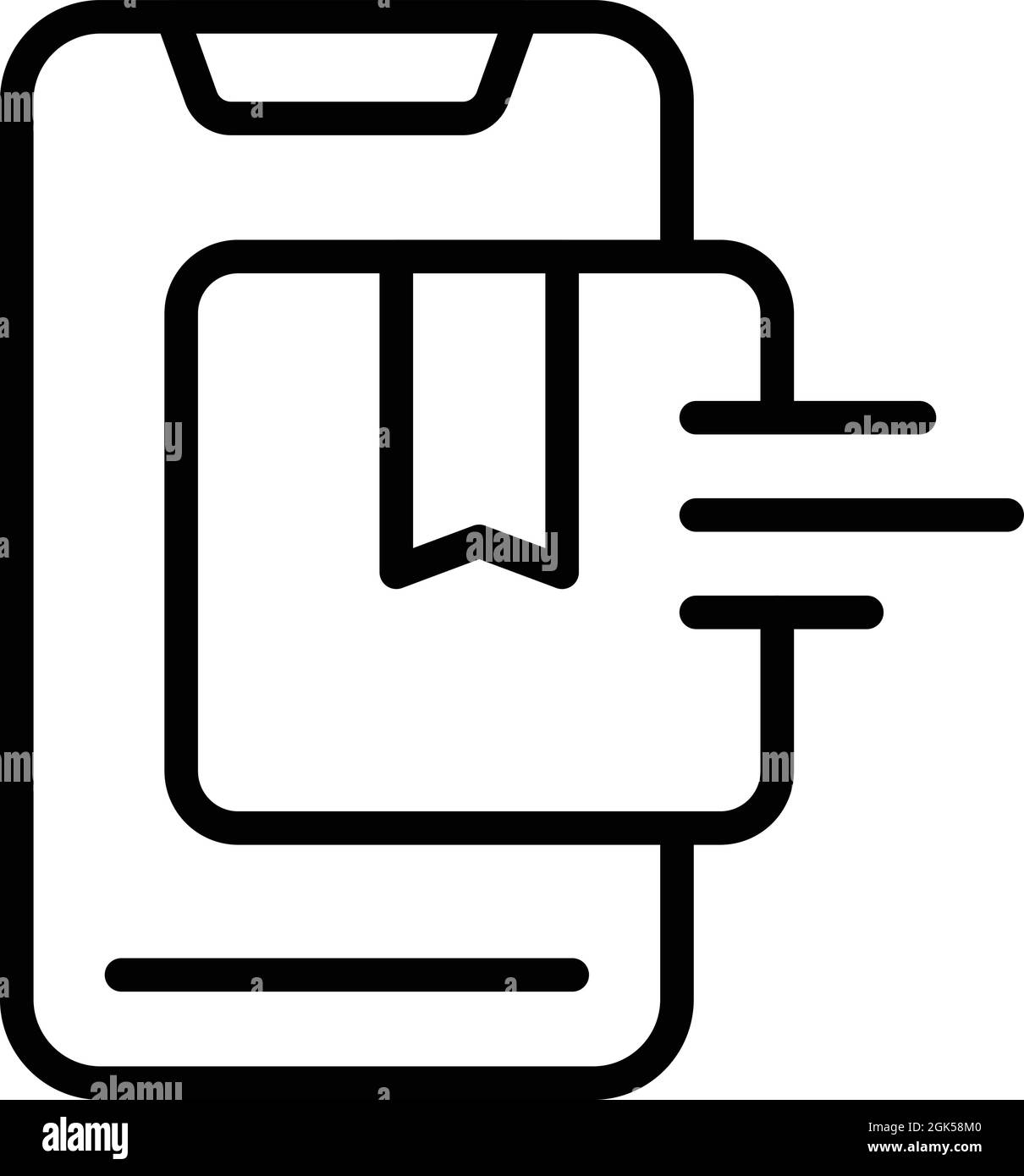 Phone order icon outline vector. Delivery box. Shipping service Stock ...