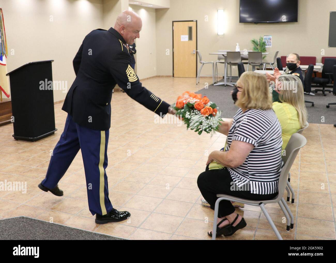 Command Sgt. Maj. Justin Webb, senior enlisted adviser of the material ...