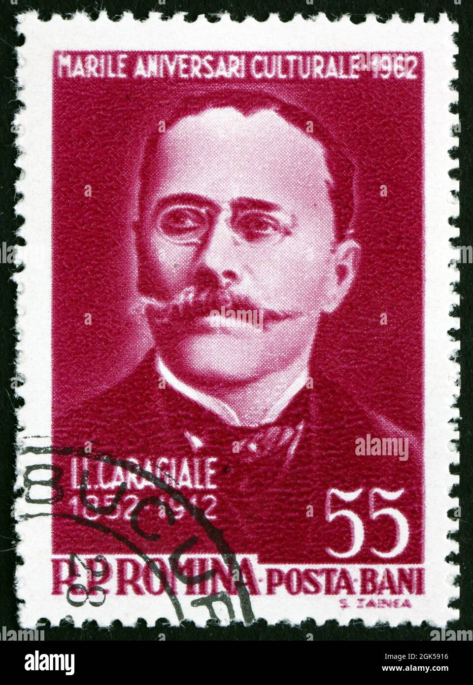 ROMANIA - CIRCA 1962: a stamp printed in the Romania shows Ion Luca ...