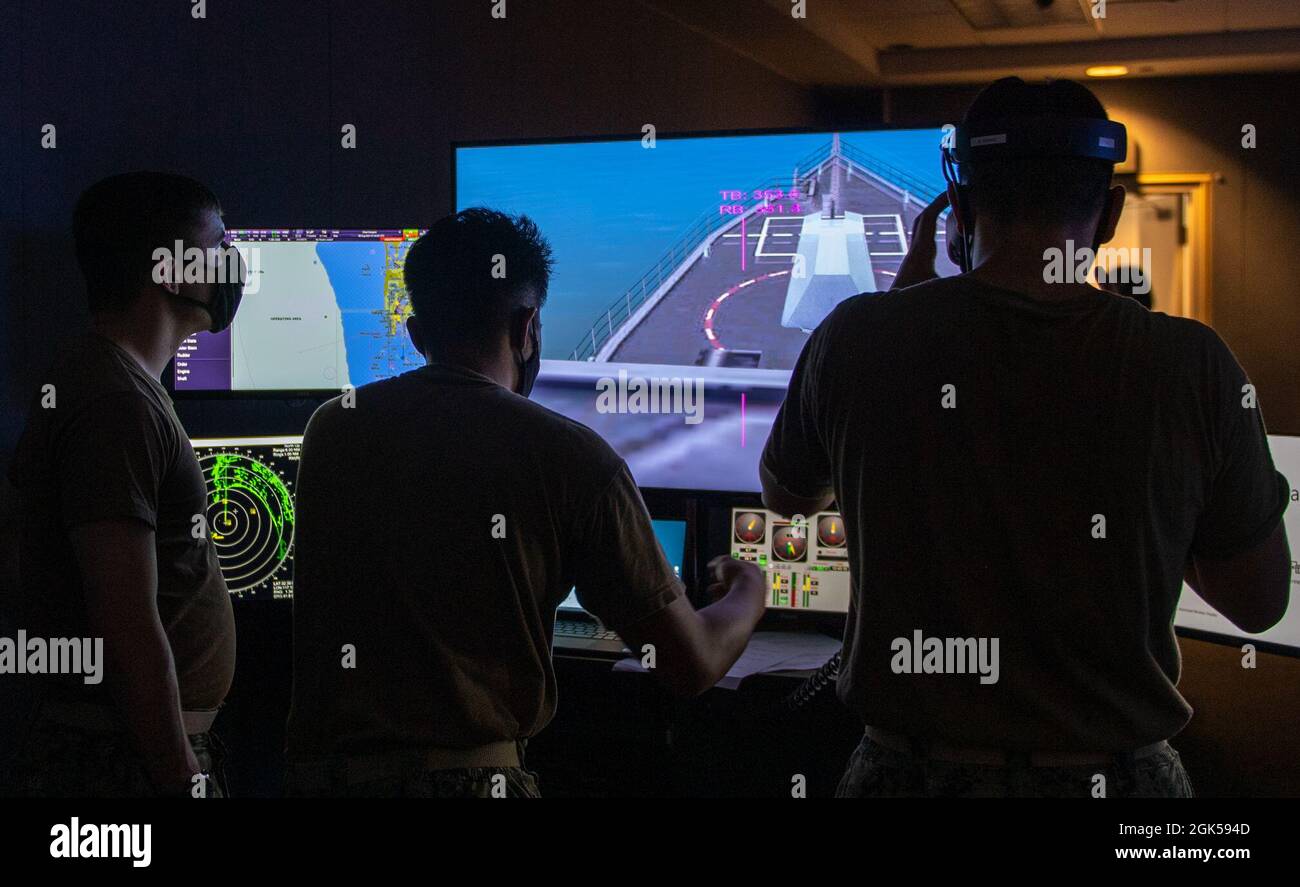 Naval Reserve Officers Training Corps midshipmen practice ship ...