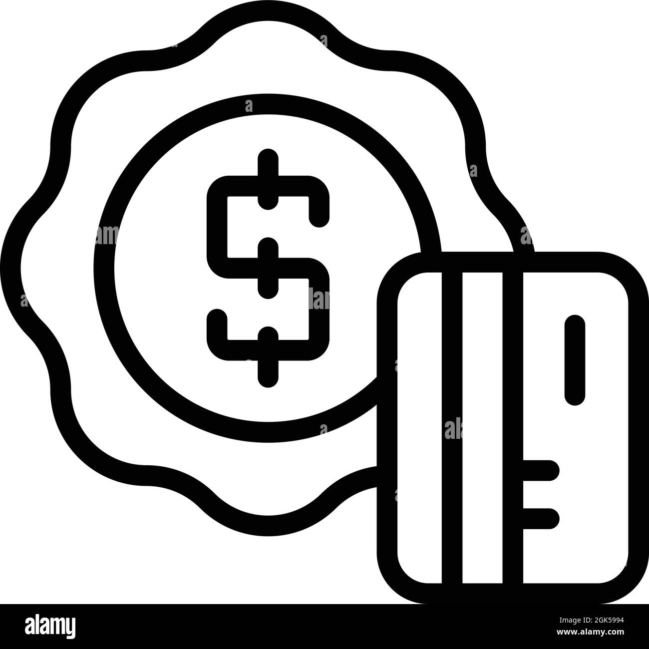 Card discount icon outline vector. Gift sale. Special price Stock ...