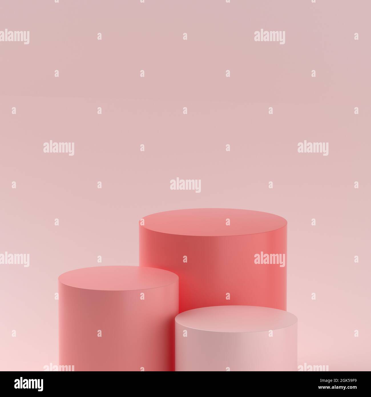Minimalistic pink shades product stage with soft lighting for product ...