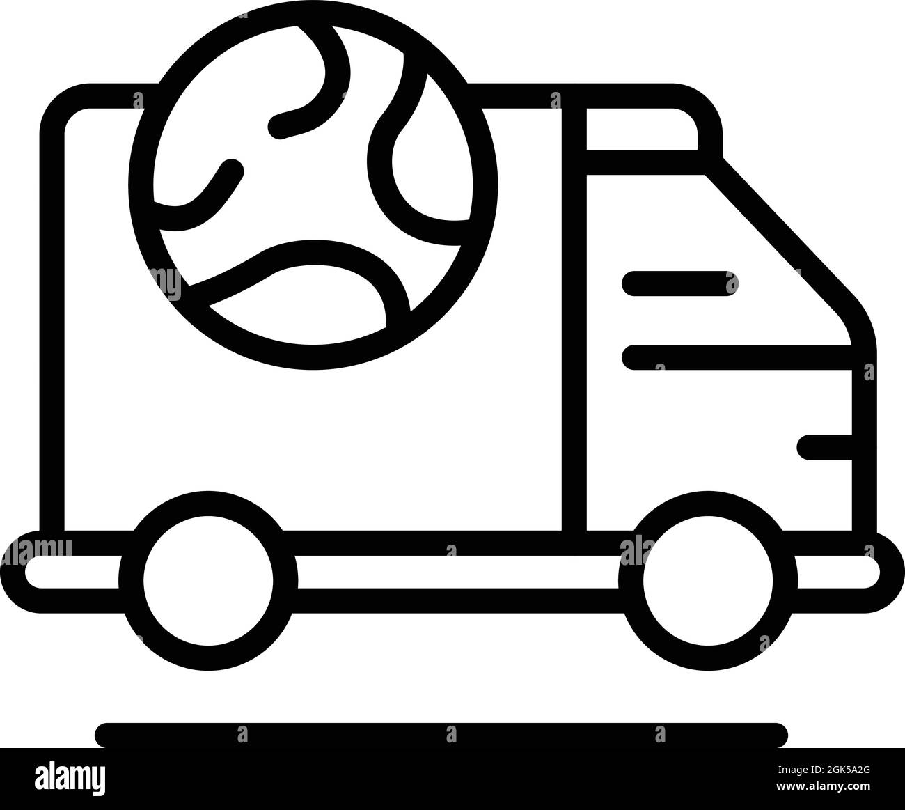 Worldwide shipping icon outline vector. Ship delivery. Export cargo ...