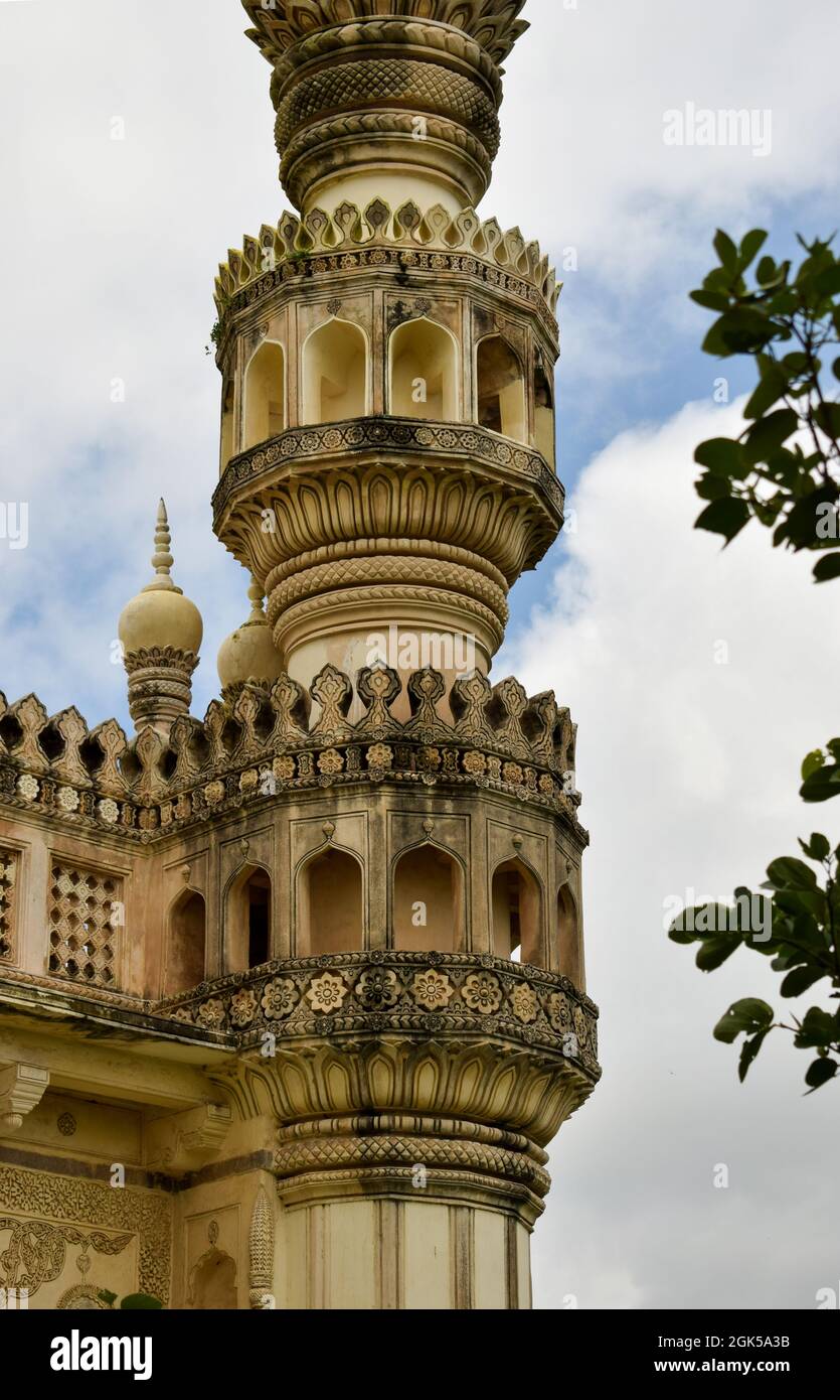 Old Islamic Architectural art of Minaret at old Ruined Mosque/Masjid ...