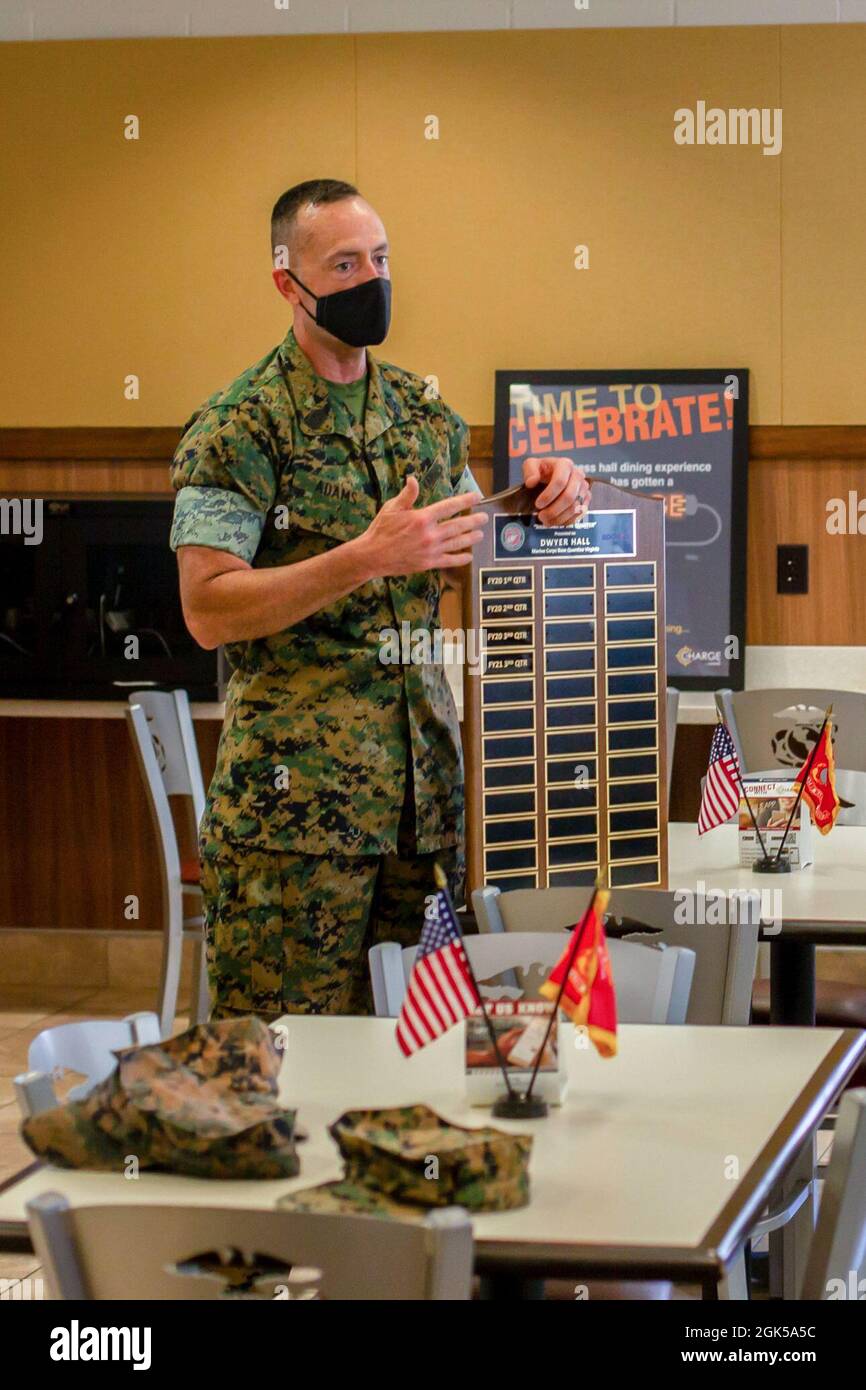 U.S. Marine Corps Sgt. Maj. Christopher Adams, sergeant major of Marine ...