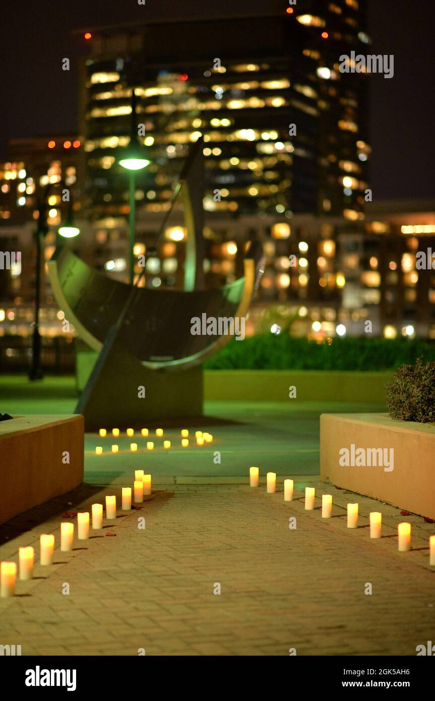 beautiful city skyline at night Stock Photo - Alamy
