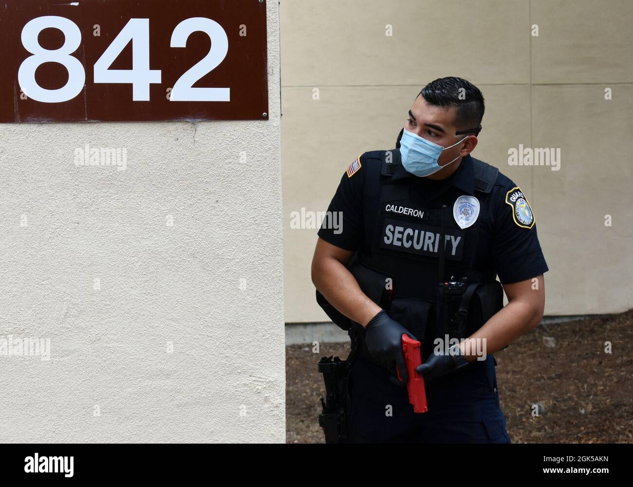 Officer Eli Calderon, a Presidio of Monterey security guard ...