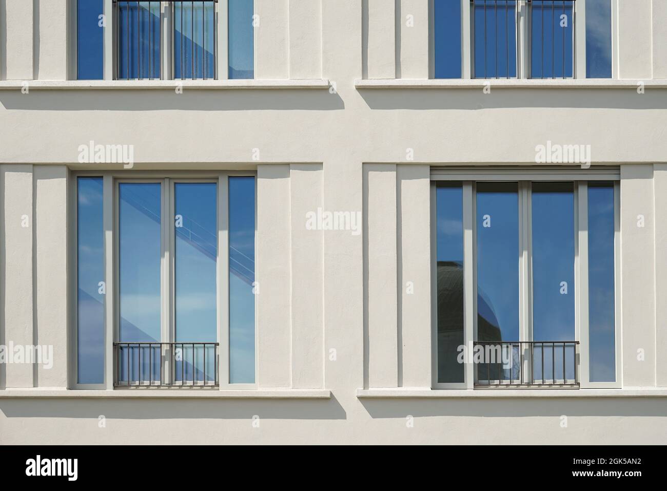 View of building with big modern windows Stock Photo - Alamy
