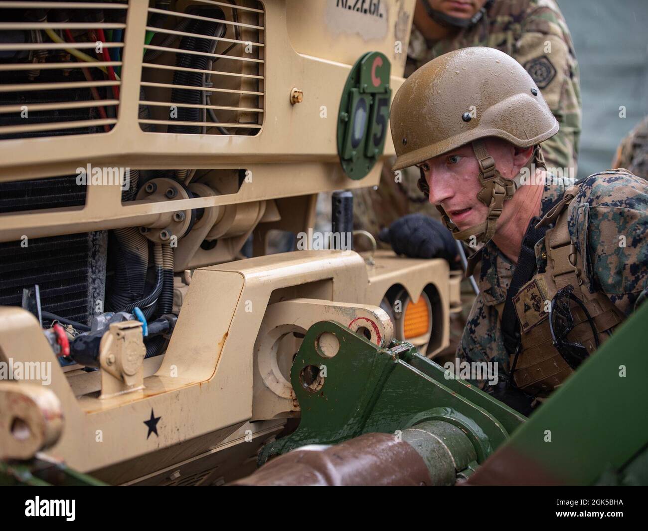 Cpl. Cole Horn, a wrecker operator with Combat Logistics Battalion 451 ...