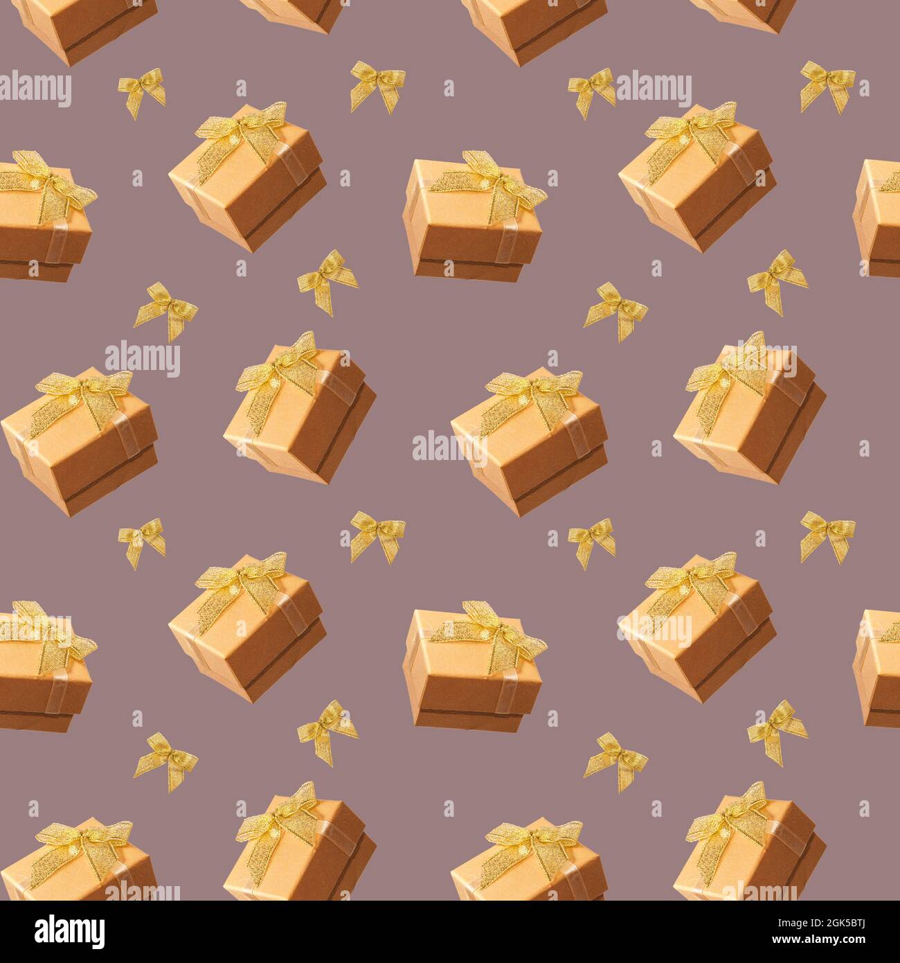 Seamless pattern with gold gift boxes . Pattern for fabric print ...