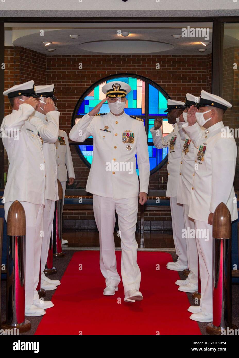 KINGS BAY, Ga. ug. 6, 2021) Capt. Todd Nethercott, incoming commodore ...