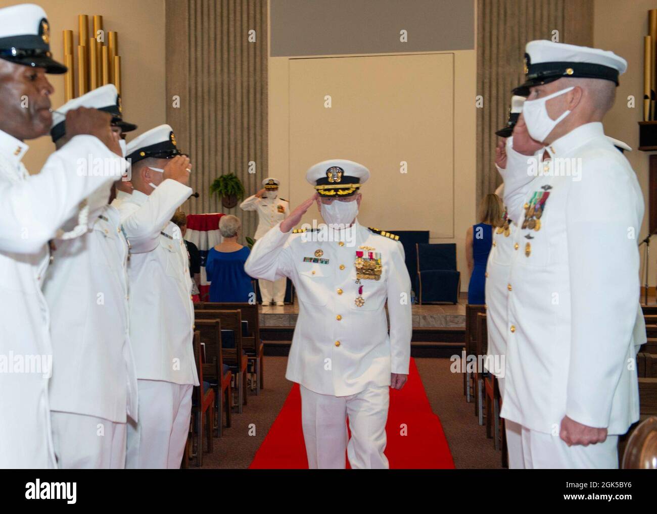 KINGS BAY, Ga. ug. 6, 2021) Capt. William Patterson, outgoing commodore ...