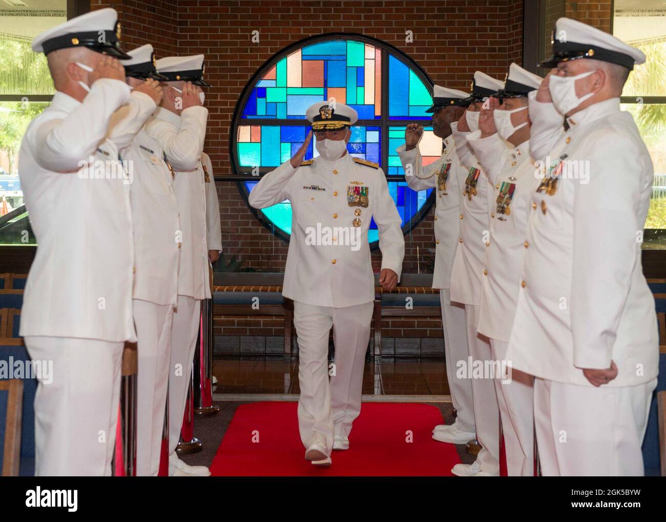 KINGS BAY, Ga. ug. 6, 2021) Rear Adm. John Spencer, Commander ...