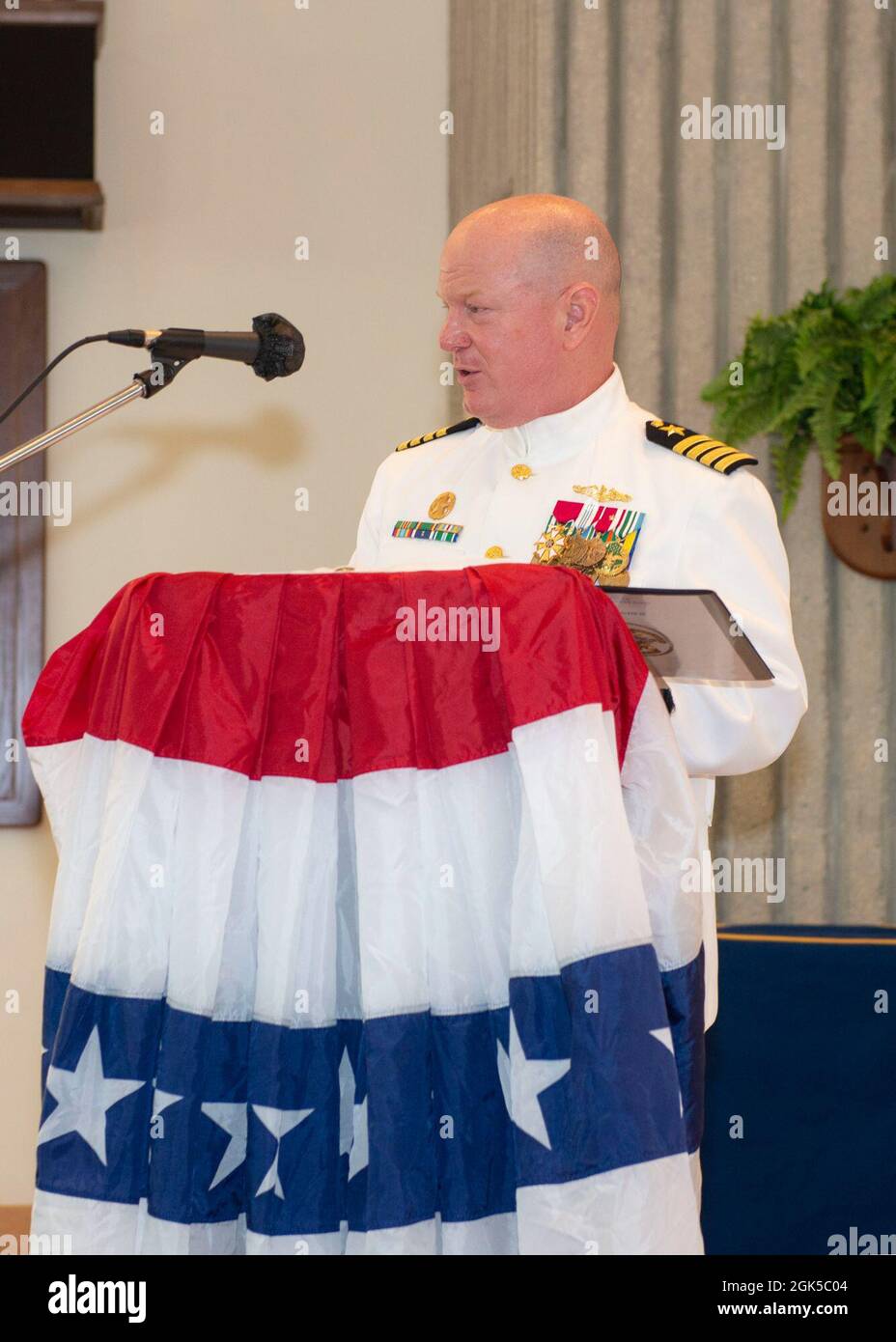 KINGS BAY, Ga. ug. 6, 2021) Capt. William Patterson, outgoing commodore ...