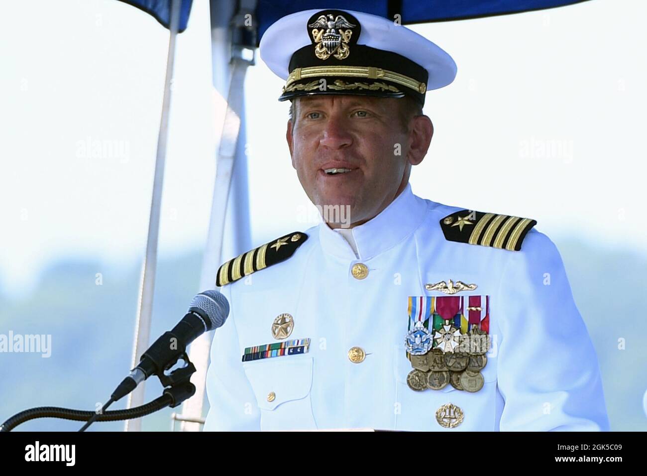 210806-N-GR655-091 GROTON, Conn. (Aug. 6, 2021) – Capt. Matt Boland ...