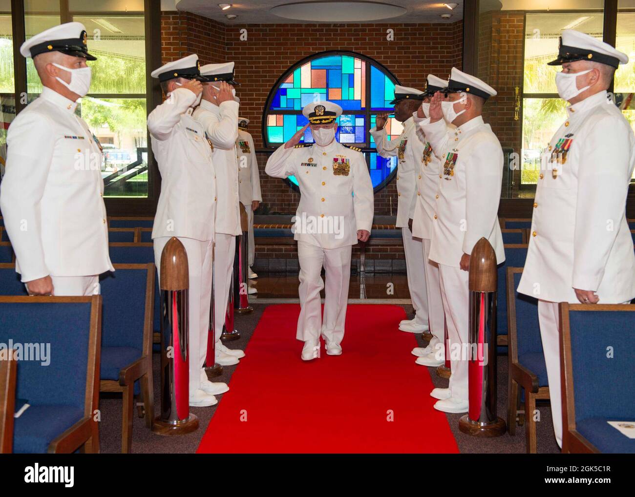 KINGS BAY, Ga. ug. 6, 2021) Capt. William Patterson, outgoing commodore ...