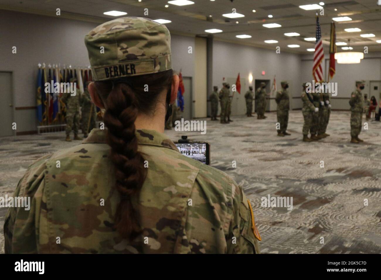 U.S. Army 1st Lt. Sara Berner, unit public affairs representative of ...