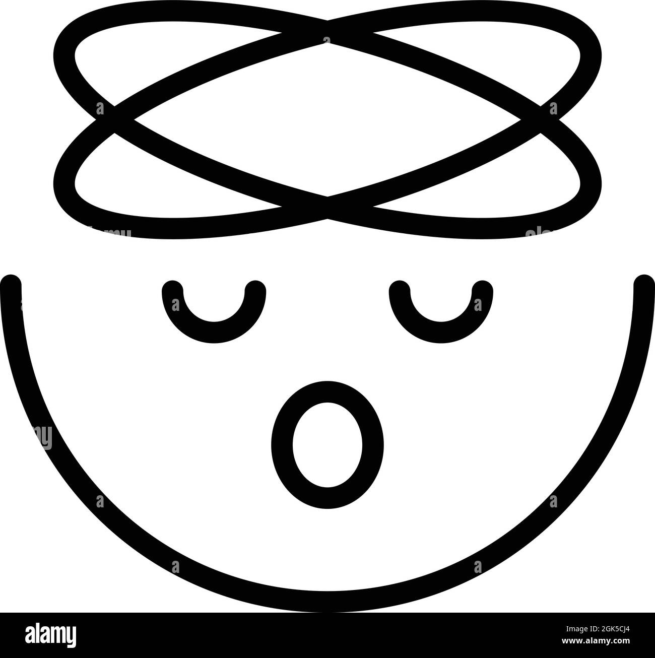 Dizziness unwell icon outline vector. Dizzy headache. Head vertigo ...