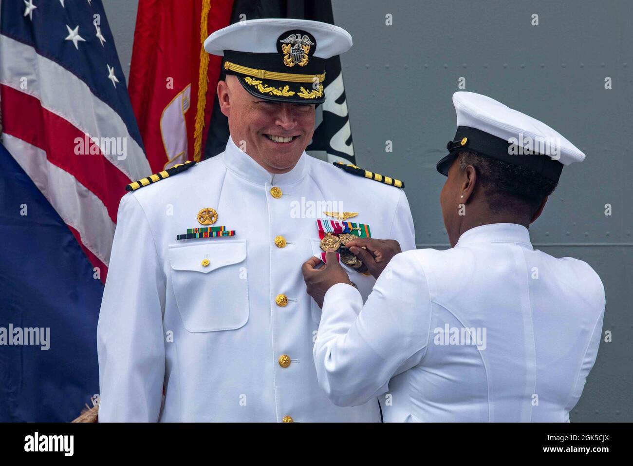 210806-N-PC065-2072 ATLANTIC OCEAN (Aug. 6, 2021) U.S. Navy Capt. Chris “Chowdah” Hill ...