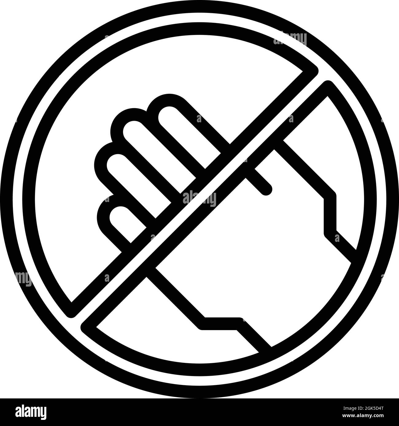 Avoid contact icon outline vector. Virus prevention. Pandemic tips ...