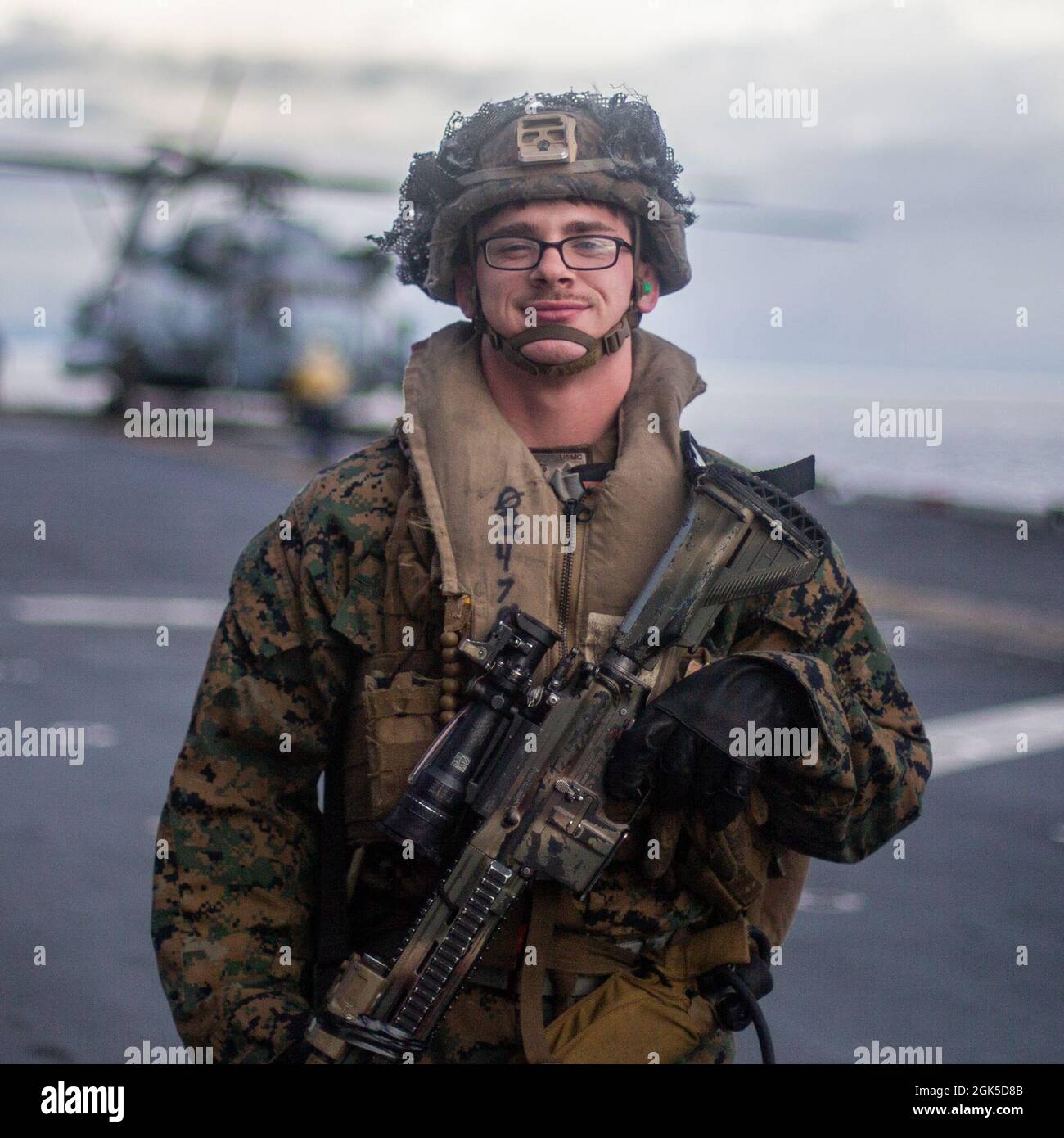 U.S. Marine Corps Lance Cpl. Caleb Peach, a combat engineer with ...