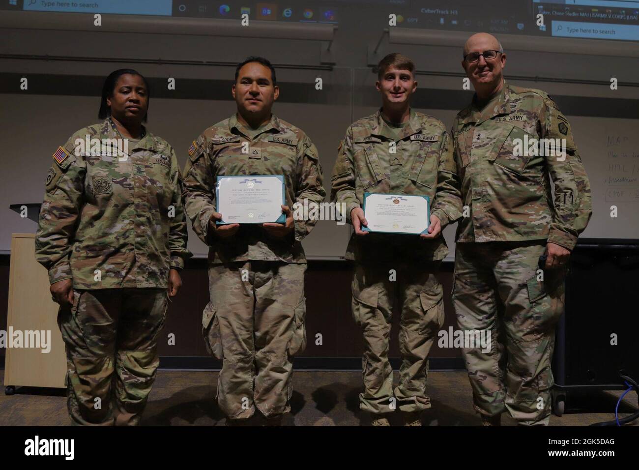CAMP RIPLEY, Minn. - From left, Sgt. Maj. Talya McKnight, Pfc. Henry ...