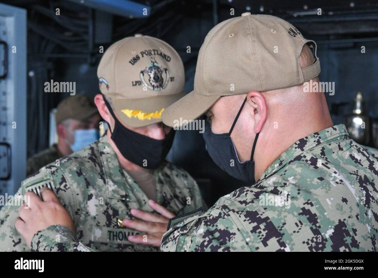 Capt. Matthew Thomas, commanding officer of amphibious transport dock ...