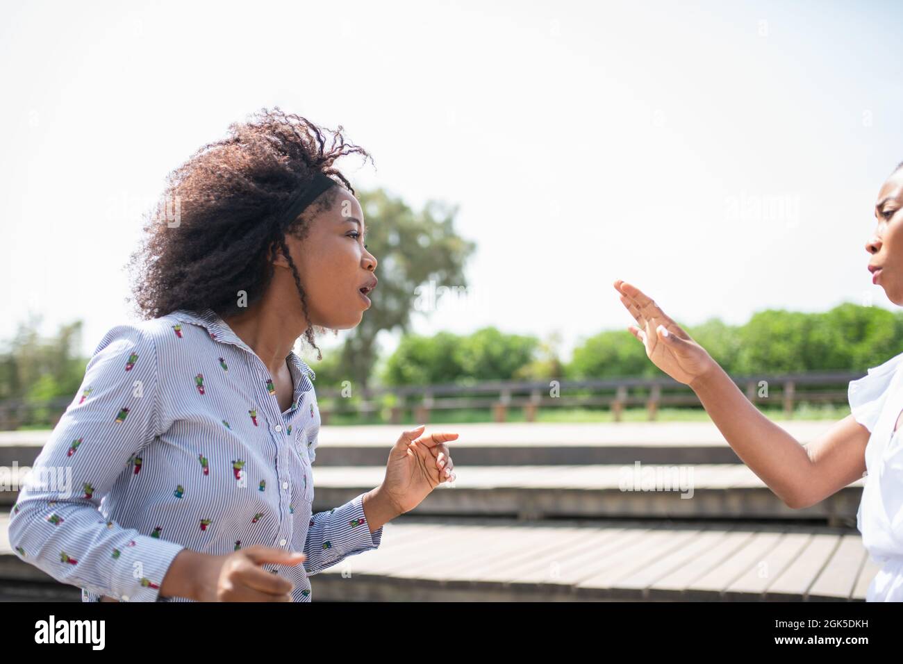 Two black women fighting hi-res stock photography and images - Alamy