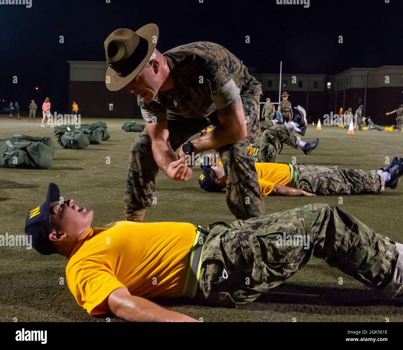Gunnery Sgt. Michael Wentline, a Marine Corps Drill Instructor at ...