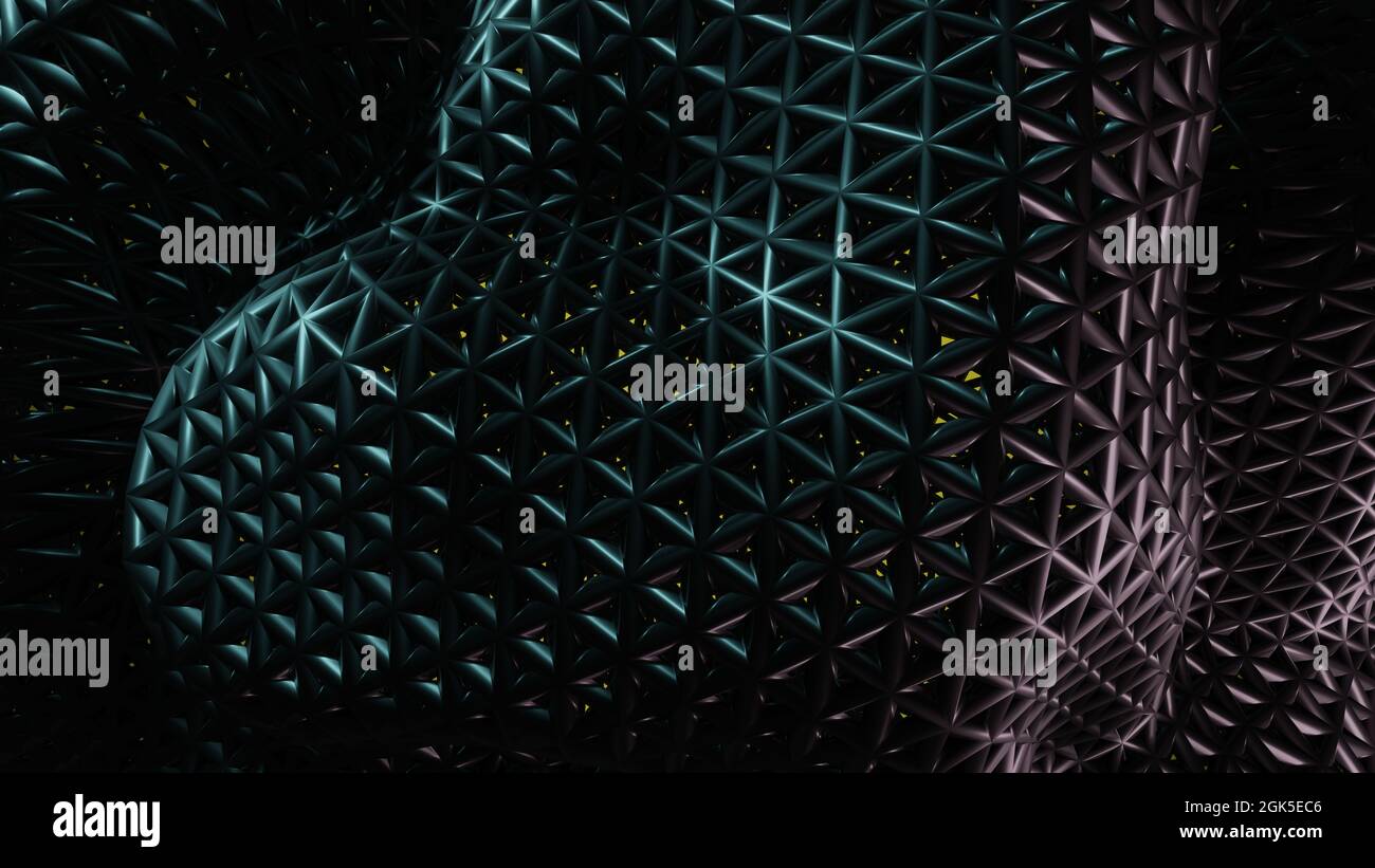 3D render, Abstract dark matter geometric pattern background Stock ...